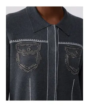 Liu Jo Knit Jacket With Beads