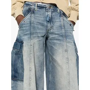 R13 Siouxsie Field Cargo Jeans - Blue