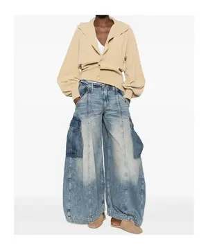 R13 Siouxsie Field Cargo Jeans - Blue