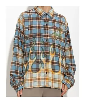 Amiri Oversized Checked Logo Shirt
