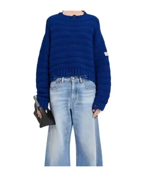 MAISON MARGIELA Wool Jumper - Blue