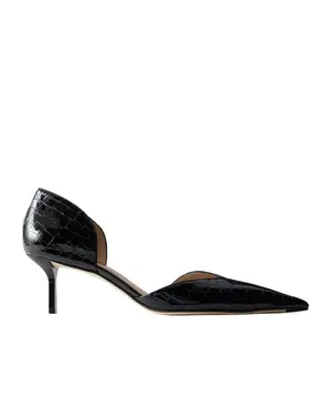 Victoria Beckham 55 Croc-effect Leather Pumps - No