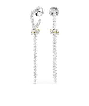 SWAROVSKI Hyperbola Rhodium-plated Drop Earrings - White