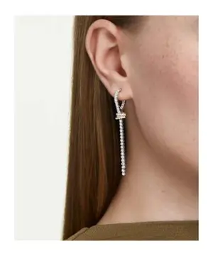 SWAROVSKI Hyperbola Rhodium-plated Drop Earrings