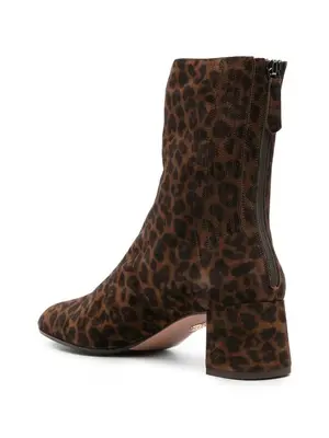 AQUAZZURA Saint Honore Leopard-print Ankle Boots