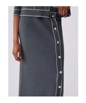 Liu Jo Midi Skirt In Silk Blend
