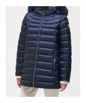 COLMAR A-line Down Jacket With Faux Fur