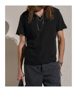 JAMES PERSE Slub Jersey Short Sleeve Henley