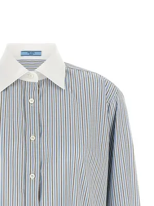 Prada Striped Poplin Shirt - No