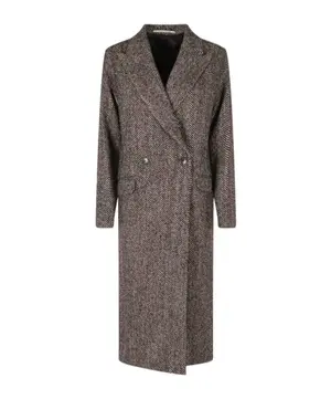 Tagliatore Long Sleeve Coat - Black