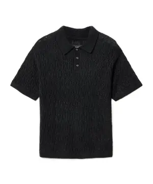 ALLSAINTS Short-sleeved Polo Shirt - Black
