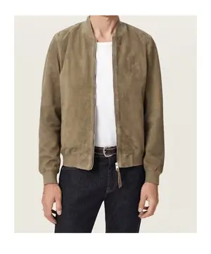 ALLSAINTS Long-sleeved Suede Bomber Jacket