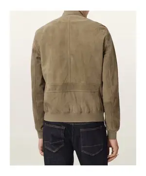 ALLSAINTS Long-sleeved Suede Bomber Jacket