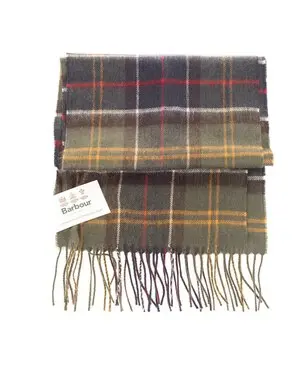 Barbour Tartan Fringed Scarf