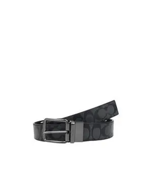 COACH Logo Belt With Logo Buckle - Black