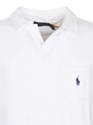 Polo Ralph Lauren Logo Embroidered Short Sleeved Polo Shirt - White