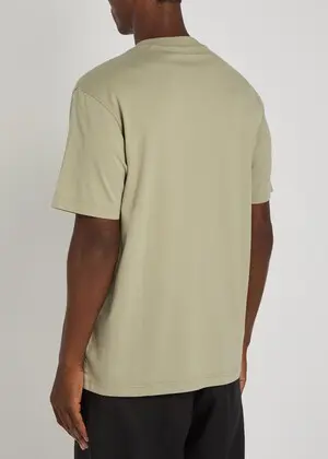 Nn07 Adam Logo-embroidered Cotton T-shirt - Sage