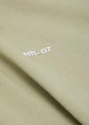 Nn07 Adam Logo-embroidered Cotton T-shirt - Sage