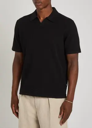 Nn07 Paul Textured Cotton-knit Polo Shirt