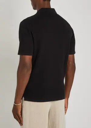 Nn07 Paul Textured Cotton-knit Polo Shirt