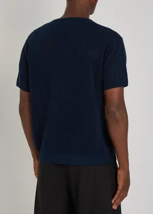 PERCIVAL Open-knit Cotton T-shirt