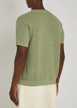 PERCIVAL Open-knit Cotton T-shirt