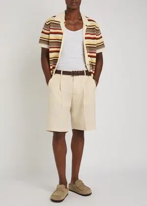 Nn07 Kay Pleated Linen Shorts