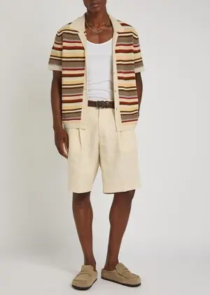Nn07 Lars Striped-knit Cotton Shirt