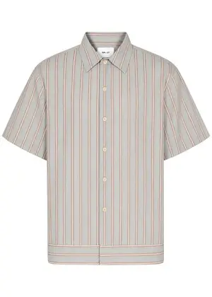 Nn07 Reed Striped Cotton Shirt