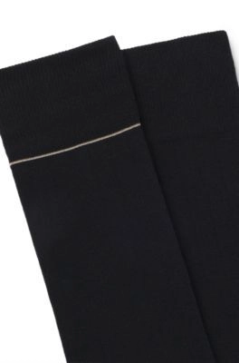 BOSS Two-pack Ribbed Crew Socks With Signature Stripe Detail
