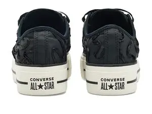 CONVERSE Chuck Taylor All Star Lift Platform Ribbon Low Top Sneakers - Black