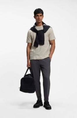 BOSS Cotton T-shirt With 3d-jacquard Pattern