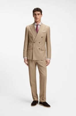 BOSS Tapered-fit Virgin Wool Serge Pants