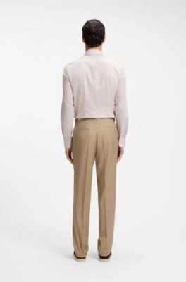 BOSS Tapered-fit Virgin Wool Serge Pants