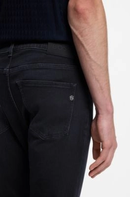 BOSS Delaware Slim-fit Jeans In Knitted Stretch Denim