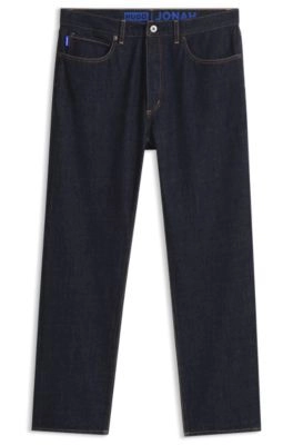 Hugo Regular-fit Rinse-washed Dark-blue Denim Jeans