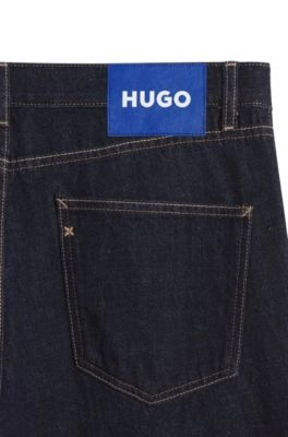 Hugo Regular-fit Rinse-washed Dark-blue Denim Jeans