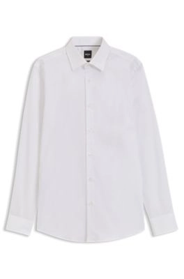 BOSS One Slim-fit Dress Shirt In Wrinkle-free Poplin - White