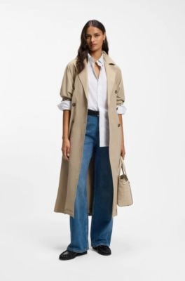 BOSS Revers Printed Suede Tote Bag With Belt Detail