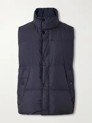 Stone Island Garment-dyed Quilted Shell Gilet - Blue
