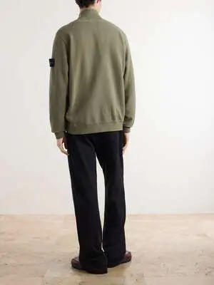 Stone Island Cotton-jersey Zip-up Sweater