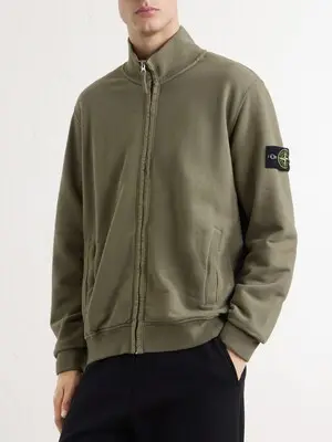 Stone Island Cotton-jersey Zip-up Sweater