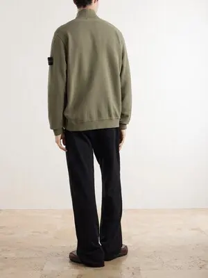 Stone Island Cotton-jersey Zip-up Sweater