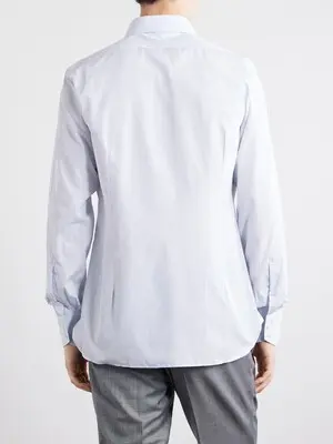 TOM FORD Classic-collar Striped Cotton-poplin Shirt
