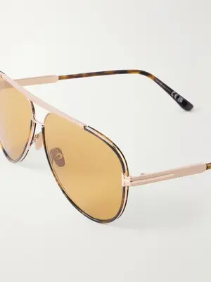 TOM FORD Rupert-02 Aviator-frame Sunglasses
