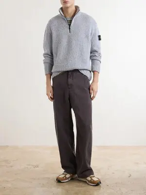 Stone Island Wool-blend Half-zip Sweater