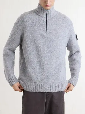 Stone Island Wool-blend Half-zip Sweater