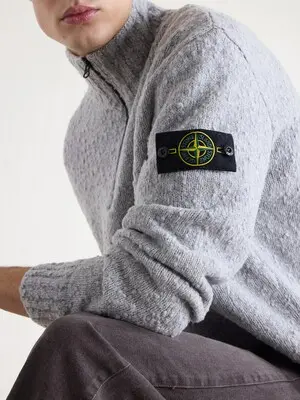 Stone Island Wool-blend Half-zip Sweater