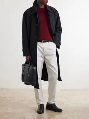 Smythson Slim Full-grain Leather Briefcase