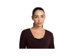 Nike Relaxed Dri-fit Long Sleeve Wrap Top